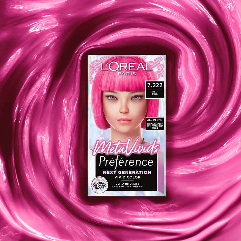 L'Oréal Paris Préférence MetaVivids 7.222 Pink Semi Permanent Hair Dye