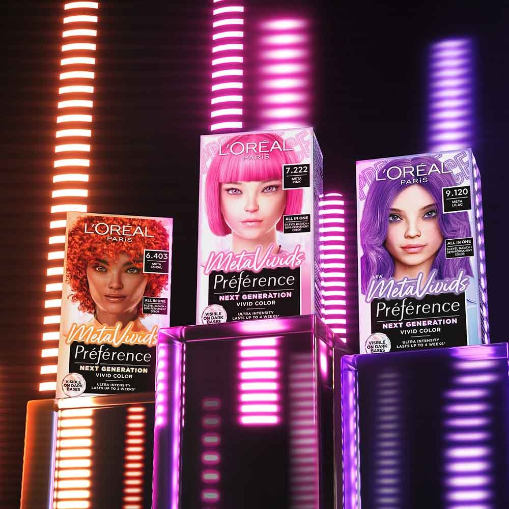 L'Oréal Paris Préférence MetaVivids 7.222 Pink Semi Permanent Hair Dye