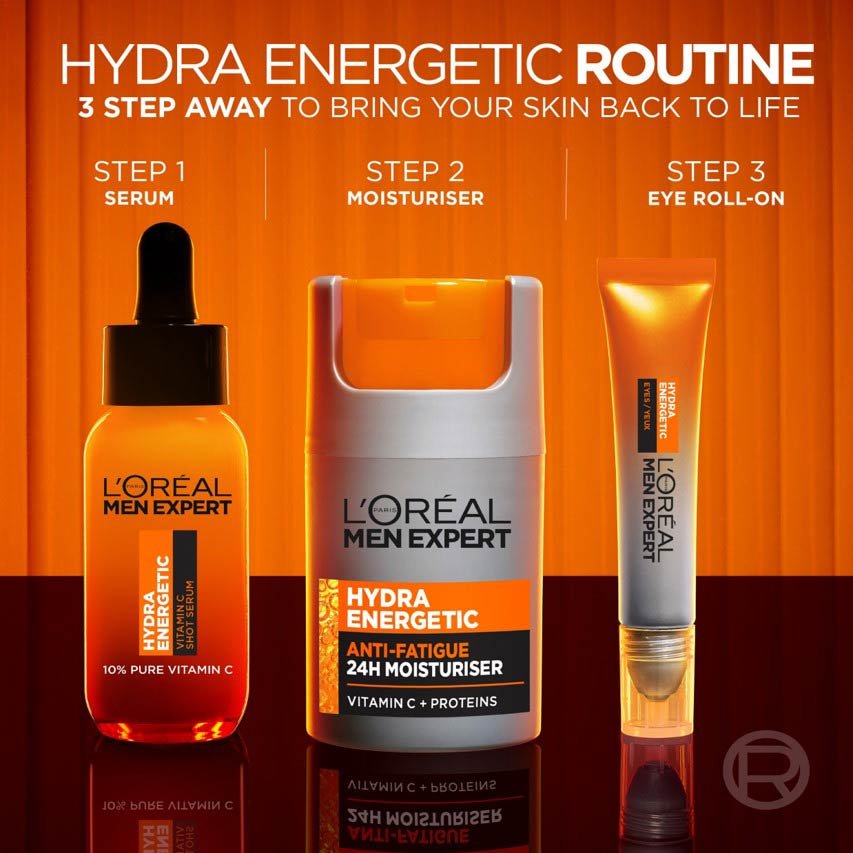 Hydra Energetic 10% Pure Vitamin C Serum For Men | L'Oréal Paris