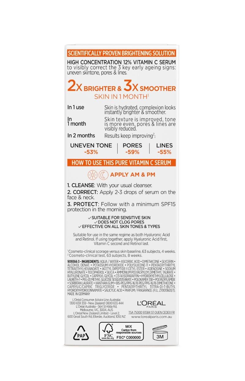 Revitalift 12% Pure Vitamin C Face Serum | L'Oréal Paris